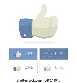 Hand Illustration Big Finger Like Stock Vector (Royalty Free) 349143947 ...