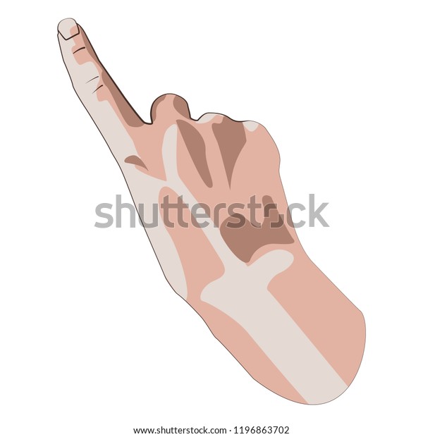 Hand Index Finger Isolated On White Stock Vector (Royalty Free ...