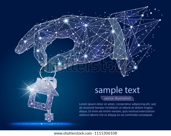 Hand Keys House Abstract Design Logo Stock Vector (Royalty Free) 1115306108
