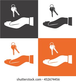 Hand Keys Iconvector Iconlogo Stock Vector (Royalty Free) 452674456 ...
