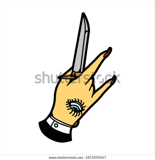 diseño vectorial de tatuajes de cuchillas: vector de stock (libre de ...