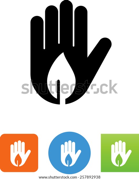 Hand Leaf Icon Stock Vector (Royalty Free) 257892938 | Shutterstock