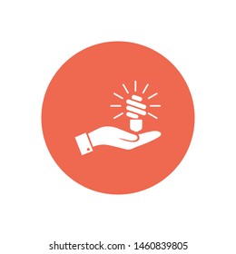 Hand Led Lamp Vector Icon Sign Stock Vector (Royalty Free) 1460839805 ...
