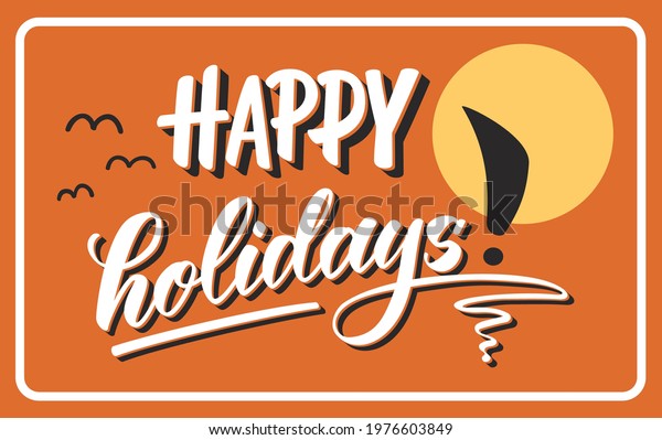 Hand Lettering Calligraphy Brush Pen Happy Stock Vector (Royalty Free ...
