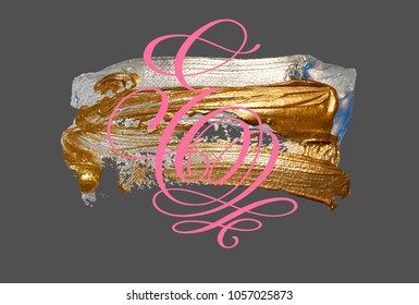 Hand Lettering Calligraphy Letter E On Stock Vector (Royalty Free ...