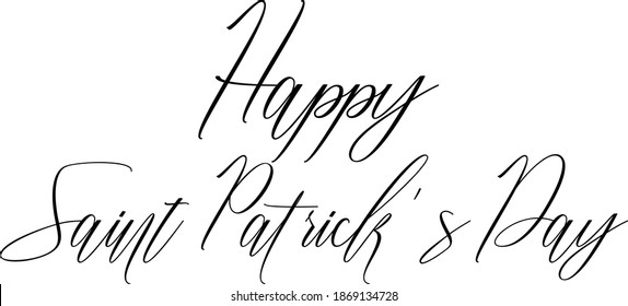 Hand Lettering Cursive Text Happy Saint Stock Vector (Royalty Free ...