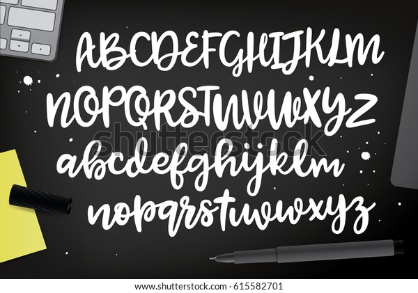Hand Lettering Custom Typography Font Your Stock Vector (Royalty Free ...