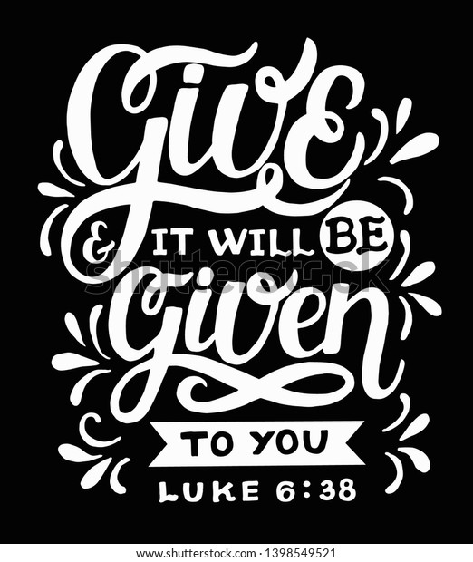 Hand Lettering Give Will Be Given Stock Vector (Royalty Free ...