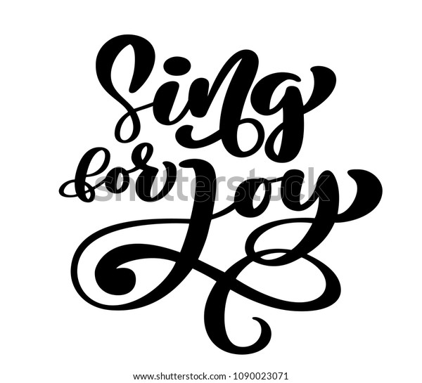 Hand Lettering Sing Joy Biblical Background Stock Vector (Royalty Free ...