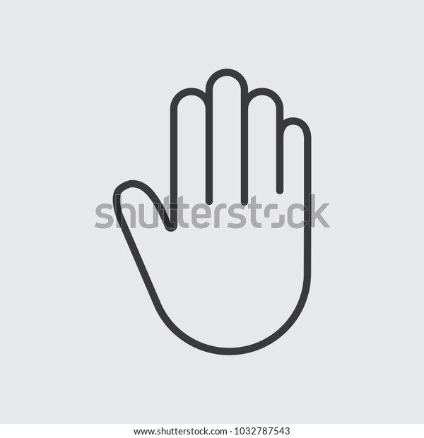 Hand Line Icon Stock Vector (Royalty Free) 1032787543
