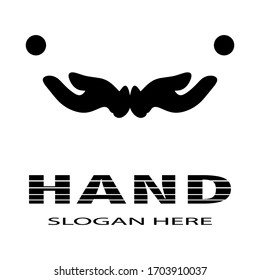 Hand Logo Icon On White Background Stock Vector (Royalty Free ...