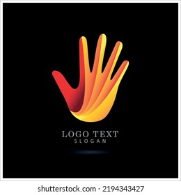 Hand Logo Icon Symbol Template Stock Vector (Royalty Free) 2194343427 ...