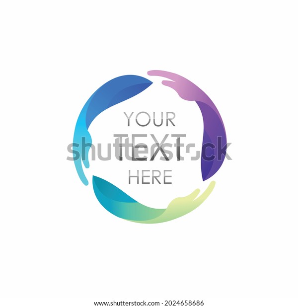 Hand Logo Rotate Concept Triple Hand Stock Vector (Royalty Free ...