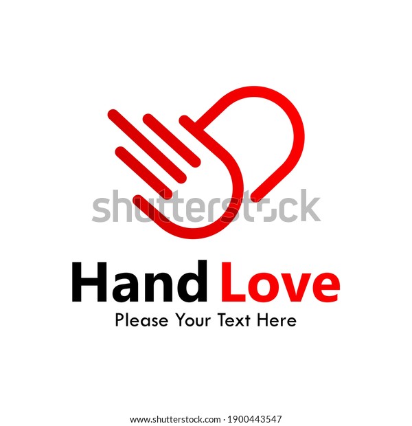 Hand Love Symbol Logo Template Illustration Stock Vector (Royalty Free ...
