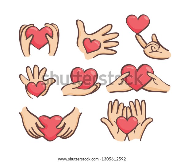 Hand Love Vector Design Cute Hand Stock Vector (Royalty Free ...