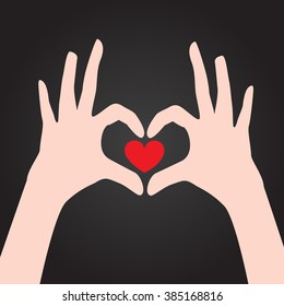 Hand Love Vector Illustration Stock Vector (Royalty Free) 385168816