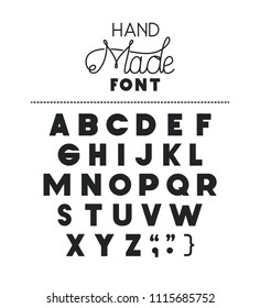 Hand Made Font Alphabet Stock Vector (Royalty Free) 1115685752 ...