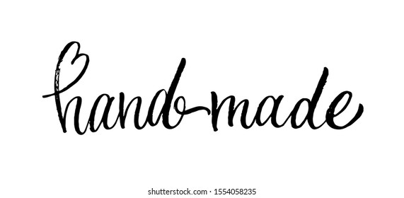 Hand Made Handdrawn Lettering Vector Illustration Stock Vector (Royalty ...