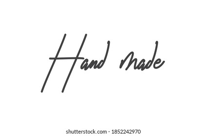 Hand Made Text Calligraphic Handwritten Lettering Stock Vector (Royalty ...