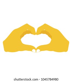 Hand Making Heart Shape Gesture Meaning Stock Vector (Royalty Free ...
