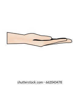 Hand Man Cartoon Receiving Gesture Image Stock Vector (Royalty Free ...