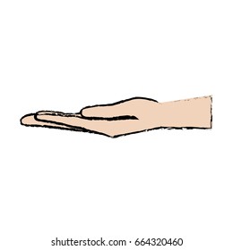 Hand Man Cartoon Receiving Gesture Image Stock Vector (Royalty Free ...