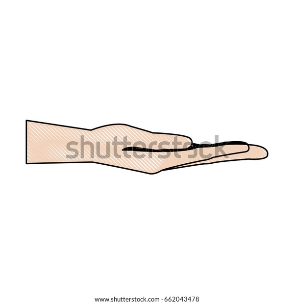 Hand Man Cartoon Receiving Gesture Image Stock Vector (Royalty Free ...