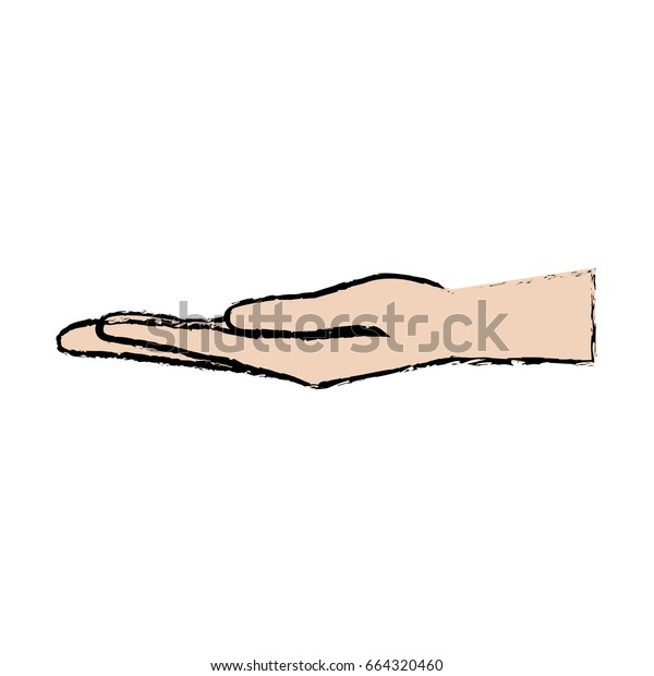 Hand Man Cartoon Receiving Gesture Image Stock Vector (Royalty Free ...