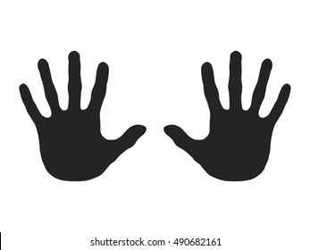 Hand Marks Black White Shapes Stock Vector (Royalty Free) 490682161 ...