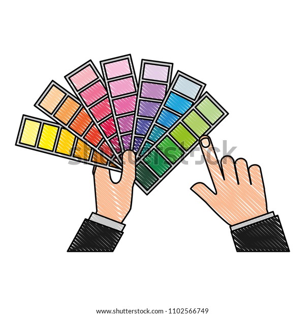 Hand Menu Color Palette Graphic Design Stock Vector (Royalty Free ...