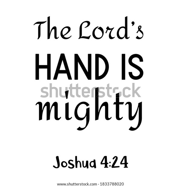 Hand Mighty Bible Verse Quote Stock Vector (Royalty Free) 1833788020 ...
