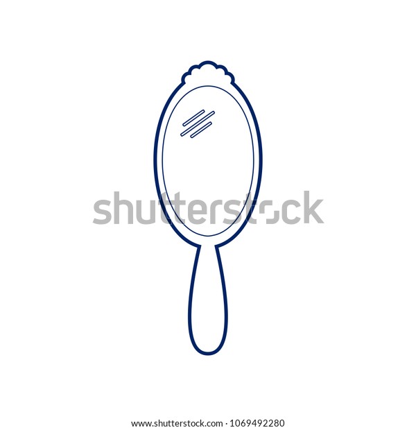 Hand Mirror Sign Vector Flat Style Stock Vector (Royalty Free ...
