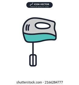 Hand Mixer Icon Symbol Template Graphic Stock Vector (Royalty Free ...