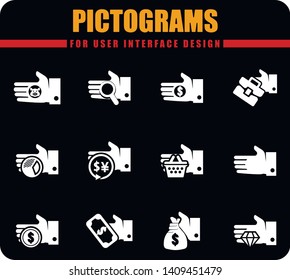 Art Professional Pictograms User Interface Design Stock Vector (Royalty ...