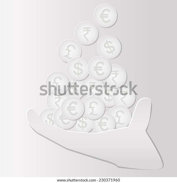 Hand Money Shadow Stock Vector (Royalty Free) 230371960 | Shutterstock