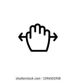 Hand Move Icon Hand Swipe Icon Stock Vector (Royalty Free) 1396501958 ...
