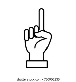 Hand Number One Symbol Stock Vector (Royalty Free) 760905235
