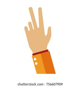 Hand Number Three Sign Stock Vector (Royalty Free) 756607909 | Shutterstock