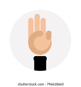 Hand Number Three Sign Stock Vector (Royalty Free) 796618663 | Shutterstock