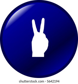 Ilustrasi Stok Two Fingers Bunny Peace Symbol Hand 60267988 | Shutterstock