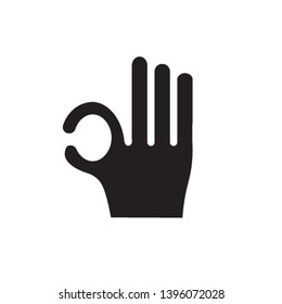 Hand Ok Finger Symbol Vector Eps Stock Vector (Royalty Free) 1396073840