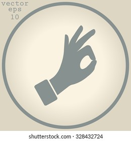 Hand Okay Vector Icon Stock Vector (Royalty Free) 328432724 | Shutterstock