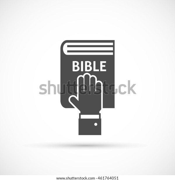 Hand On Bible Icon Stock Vector (Royalty Free) 461764051 | Shutterstock