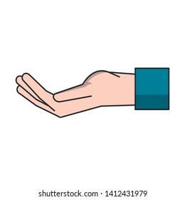 Hand Open Cartoon Isolated Vector Illustration 스톡 벡터(로열티 프리) 1412431979 ...