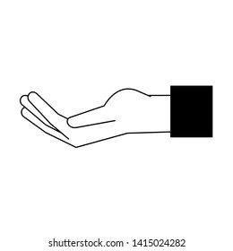 Hand Open Cartoon Isolated Vector Illustration Stock Vector (Royalty ...