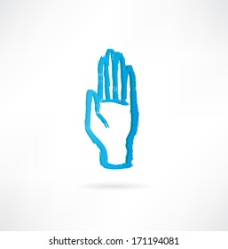 Hand Open Palm Icon Stock Vector (Royalty Free) 171194081 | Shutterstock