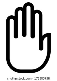 Hand Outline Icon Stock Vector (Royalty Free) 178303958 | Shutterstock