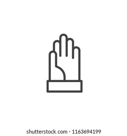 Hand Outline Icon Linear Style Sign Stock Vector (Royalty Free ...