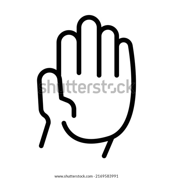 Hand Outline Icon Vector Illustration Stock Vector (Royalty Free ...