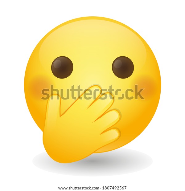 Hand Over Emoji Vector Art Illustration 库存矢量图（免版税）1807492567 | Shutterstock